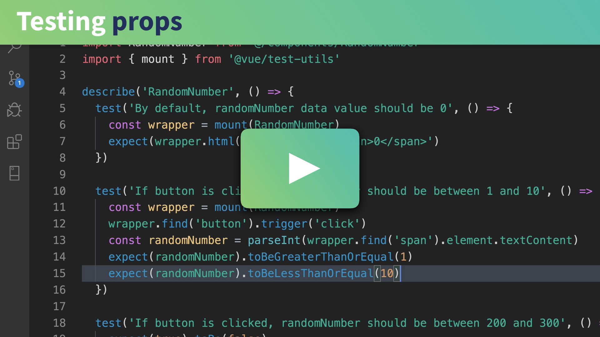 Testing Props And User Interaction Unit Testing Vue 2 Vue Mastery